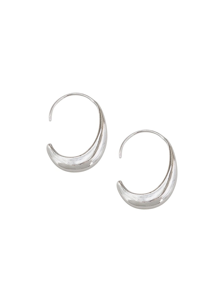 Silver Luna Hoops