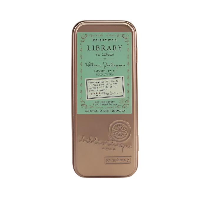 Library Candle Tin - William Shakespeare – Wileaway