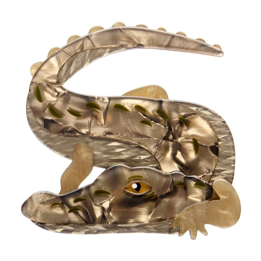 Crikey the Saltwater Crocodile Brooch
