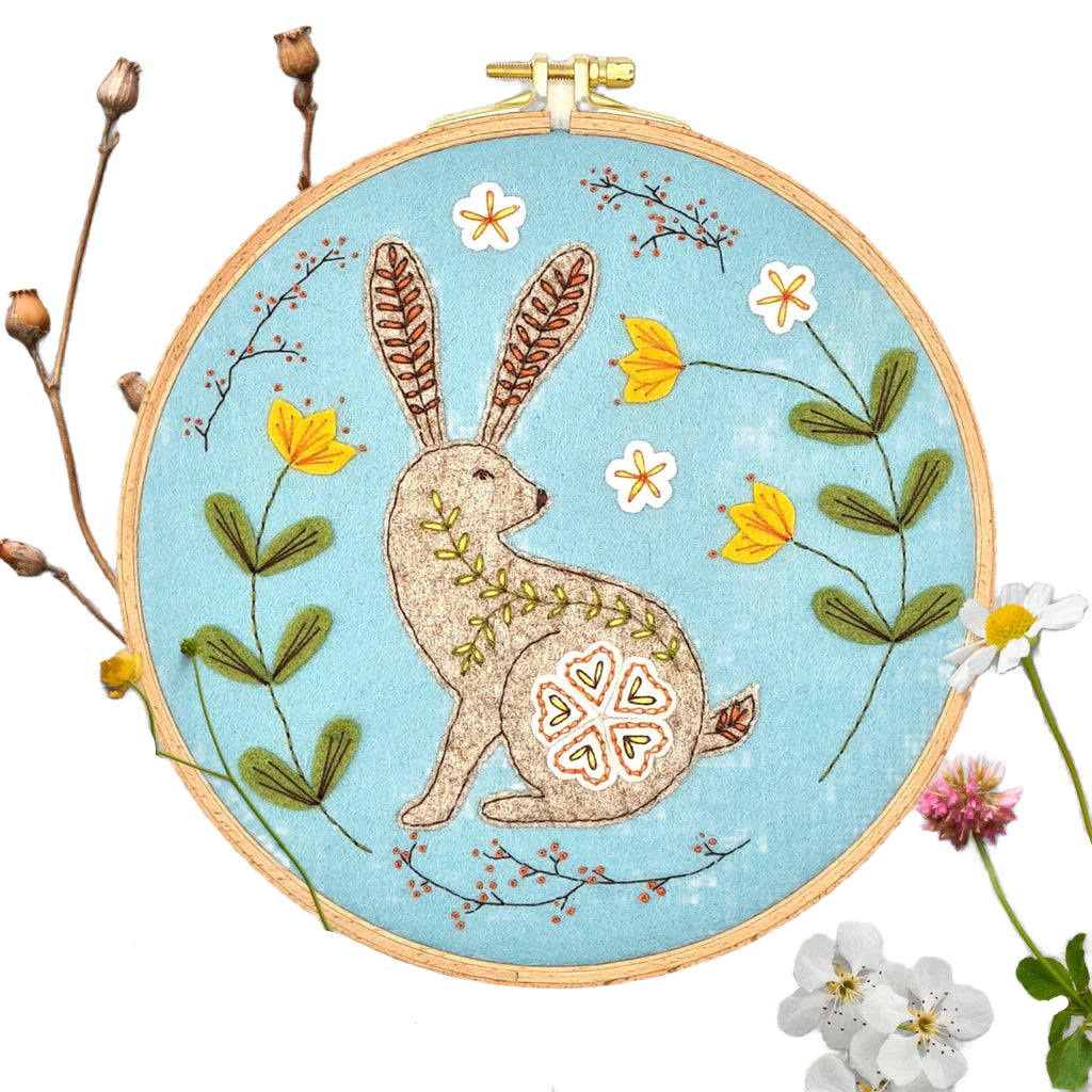 Felt Applique Hoop Kit - Wild Hare – Wileaway