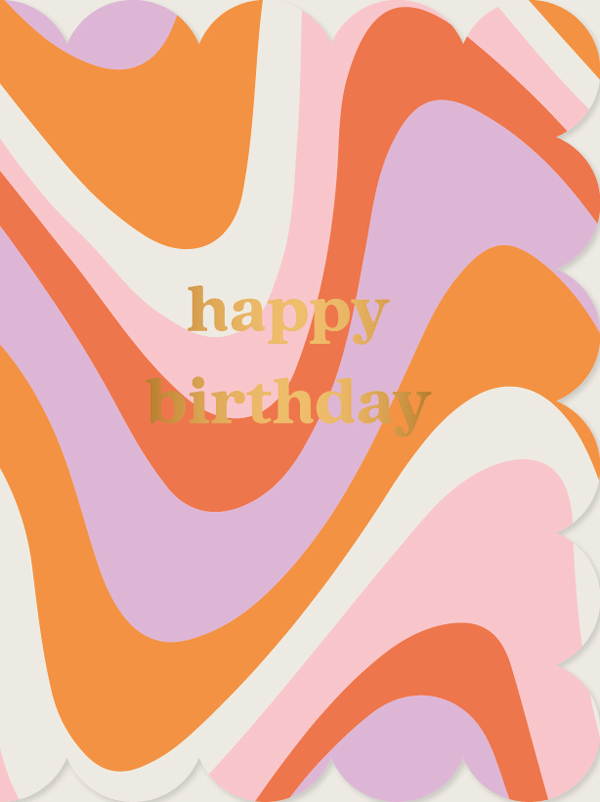 Happy Birthday Waves Card