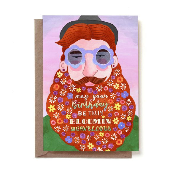 Bloomin Marvellous Birthday Beard Card