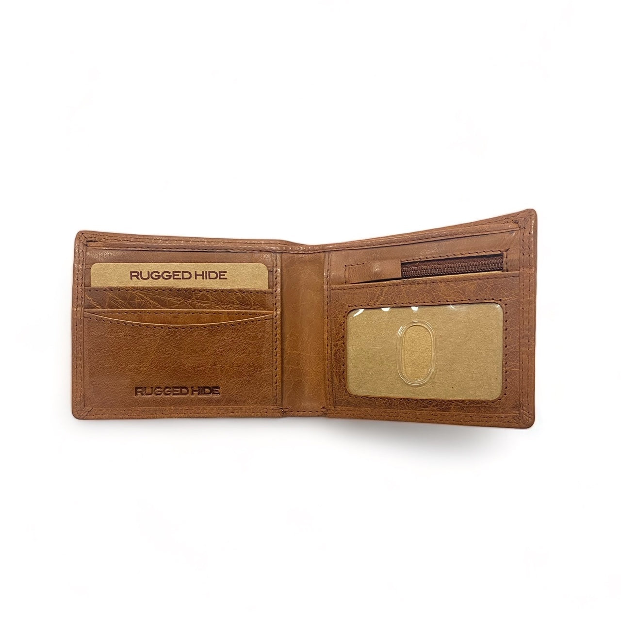Leather Wallet - Clive, Brandy