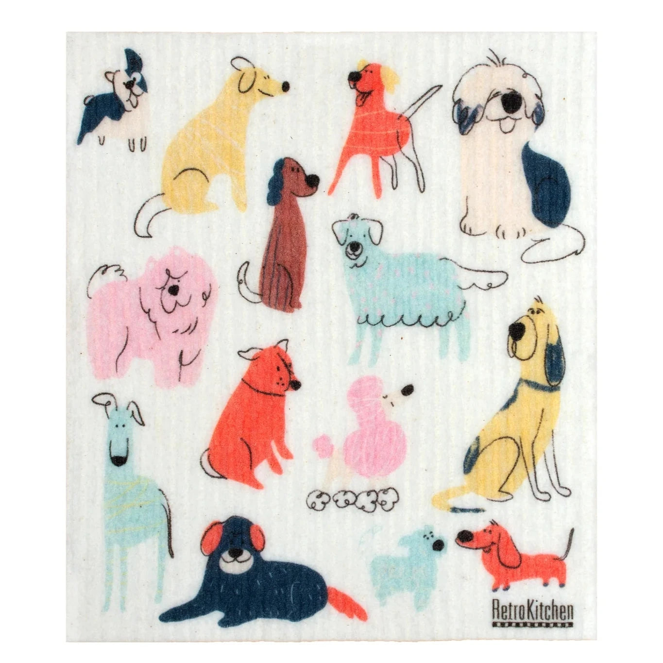 Sponge Cloth - Colourful Dogs – Wileaway