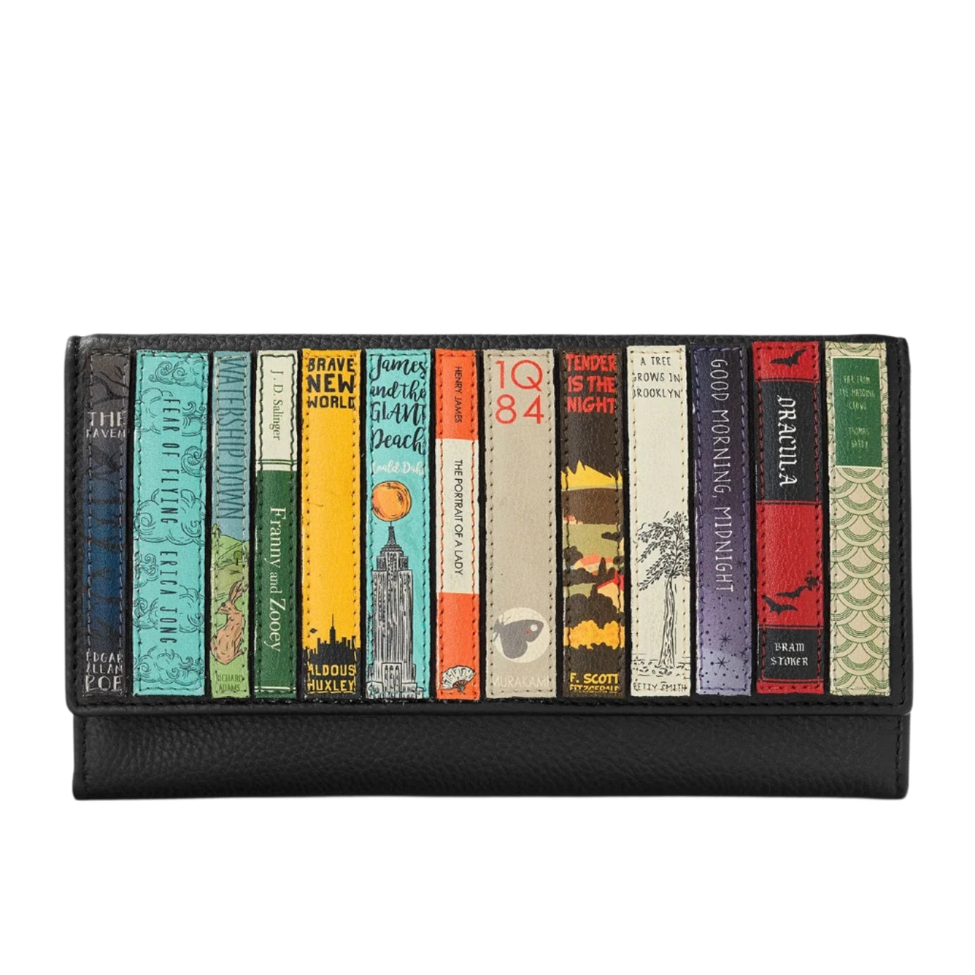 Leather Flap Over Purse - Bookworm Black – Wileaway
