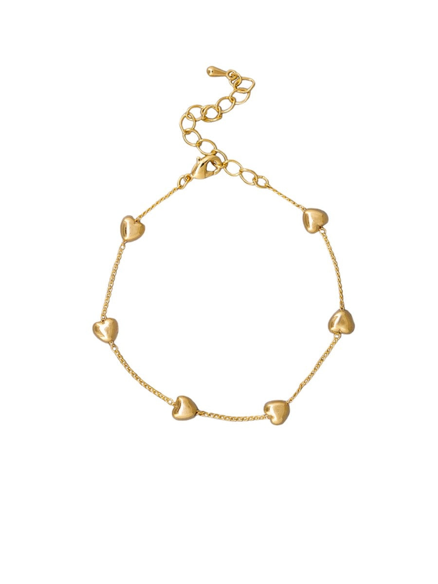 Gold Heart Garland Bracelet – Wileaway