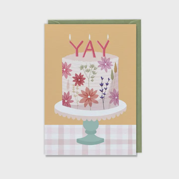 Yay Celebration Cake Greeting Card
