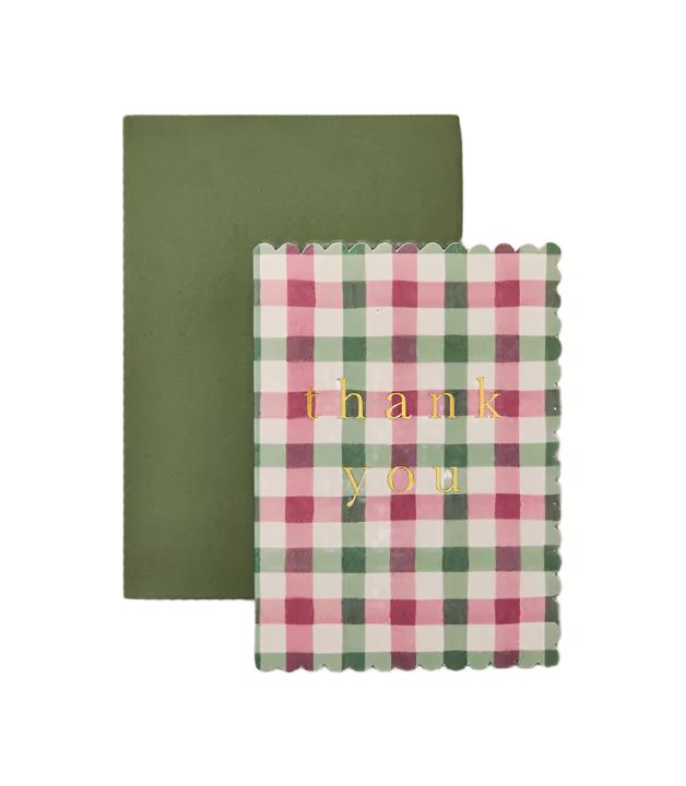 Thank You Gingham Card – Wileaway