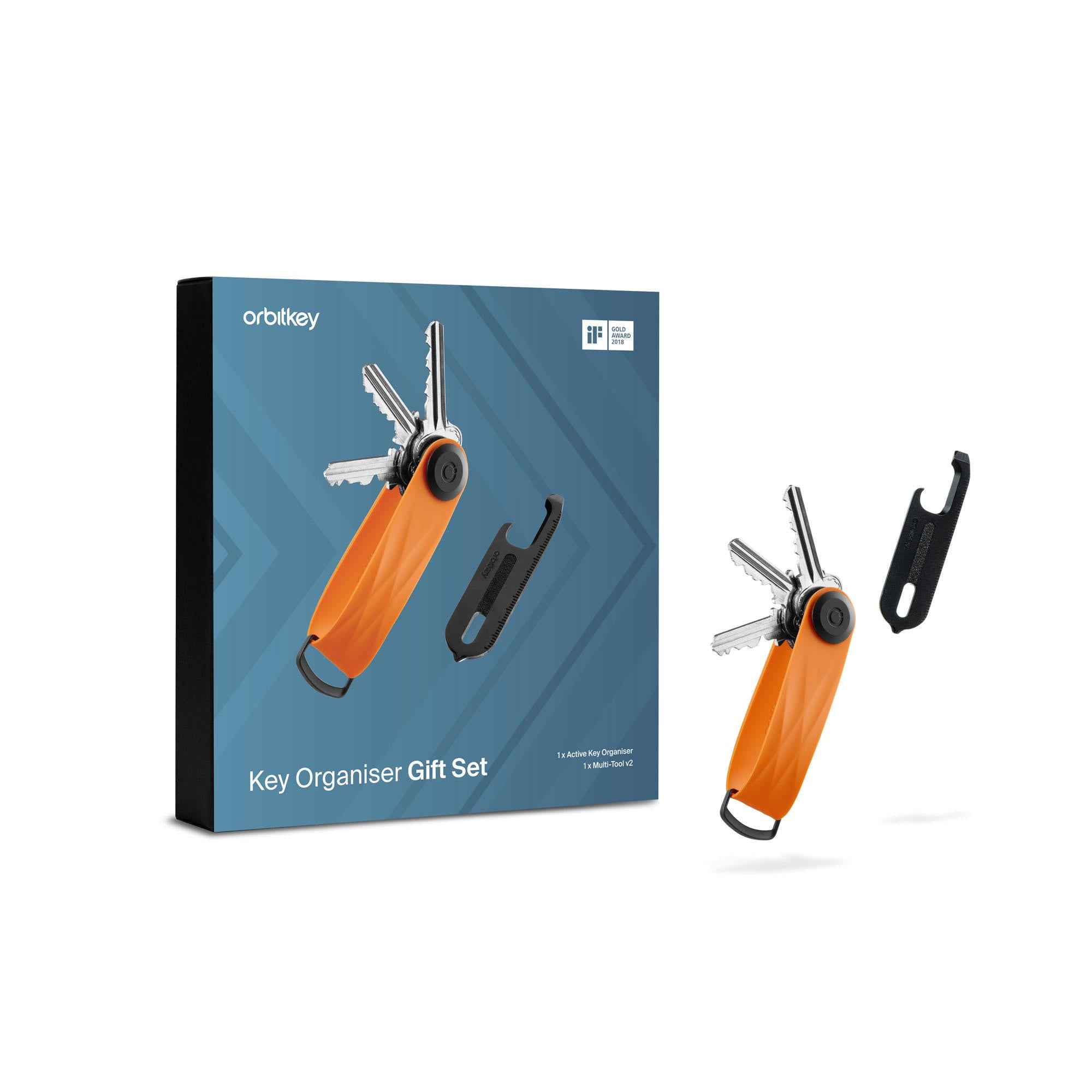 Orbitkey Set with Multitool - Active - Tangerine