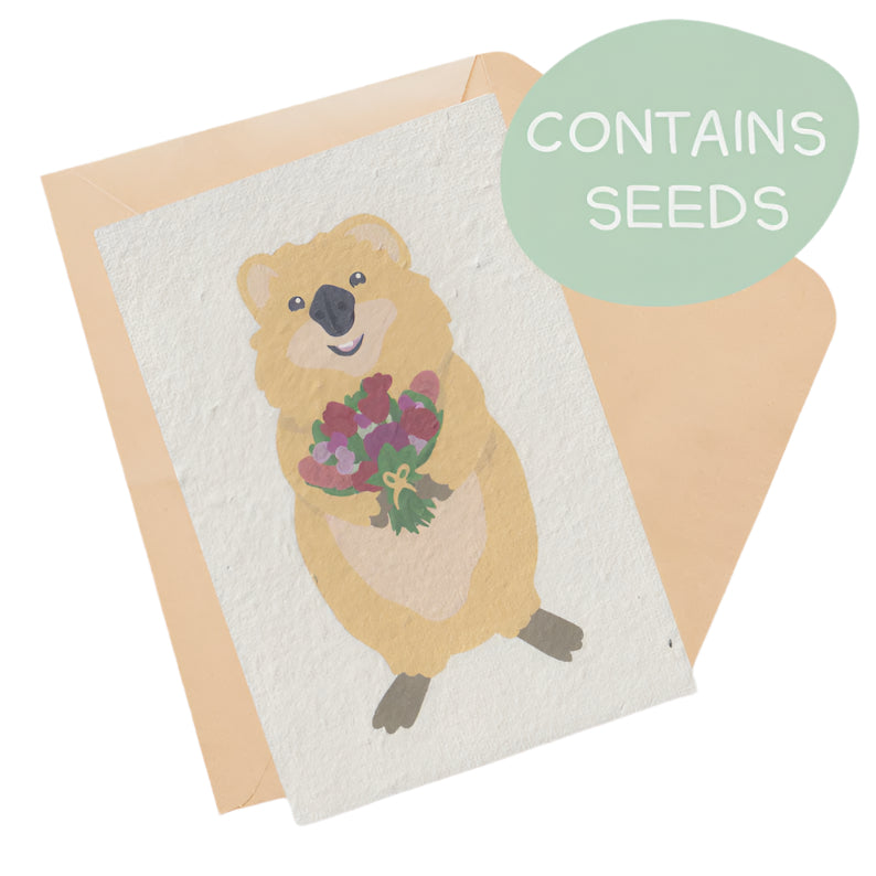 Plantable Card - Quokka With Flowers – Wileaway