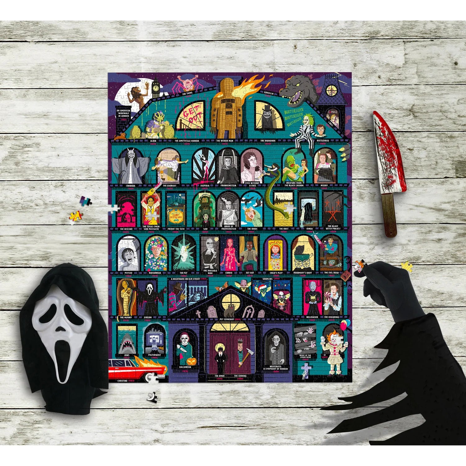 Bucket List Puzzle - 50 Must-Watch Scary Movies – Wileaway