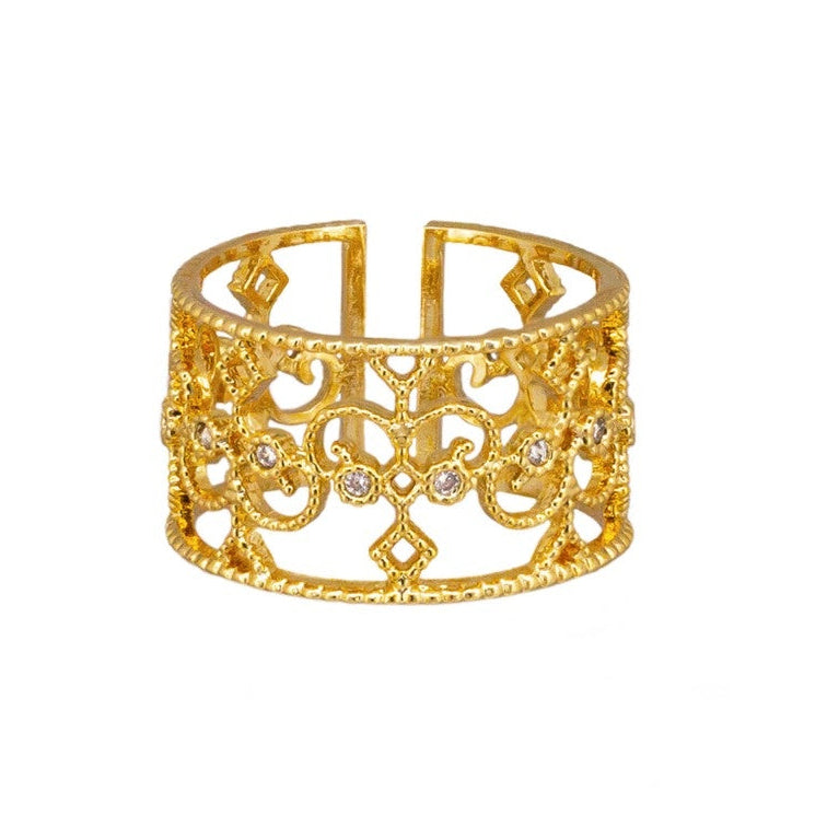 Cuff Ring - Scripted Gold