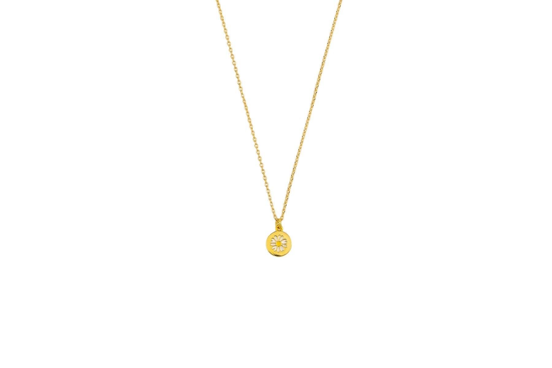 Daisy Disc Necklace - Gold