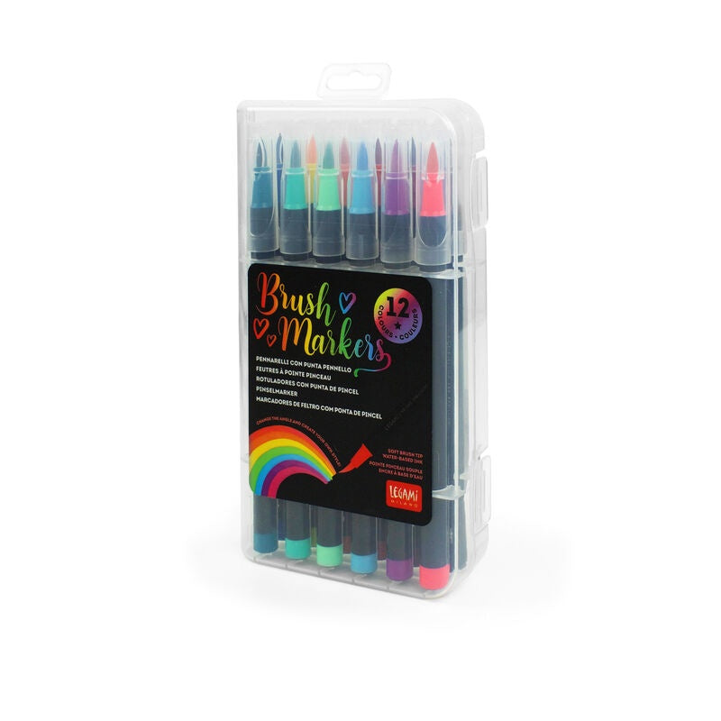 Set of 12 Brush Markers - Rainbow Colours – Wileaway