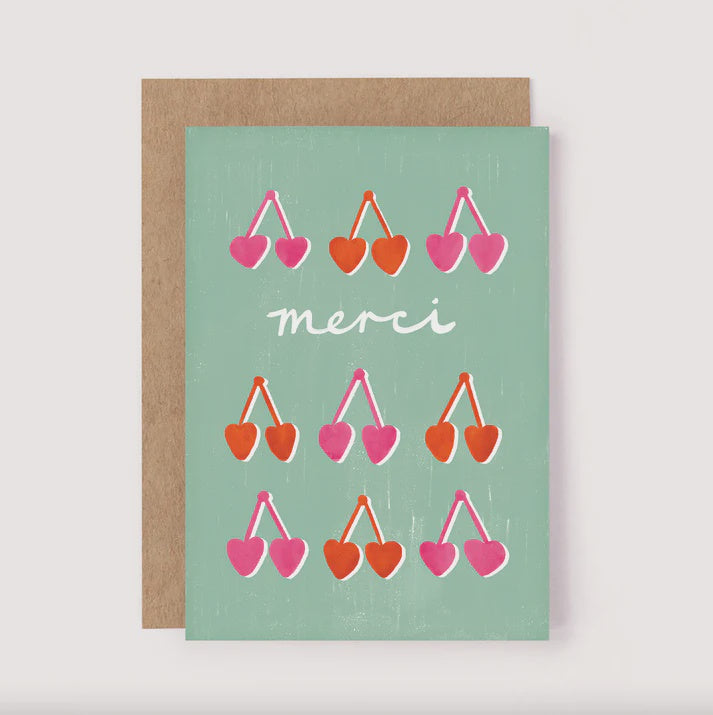 Merci Cherries Thank You Card – Wileaway