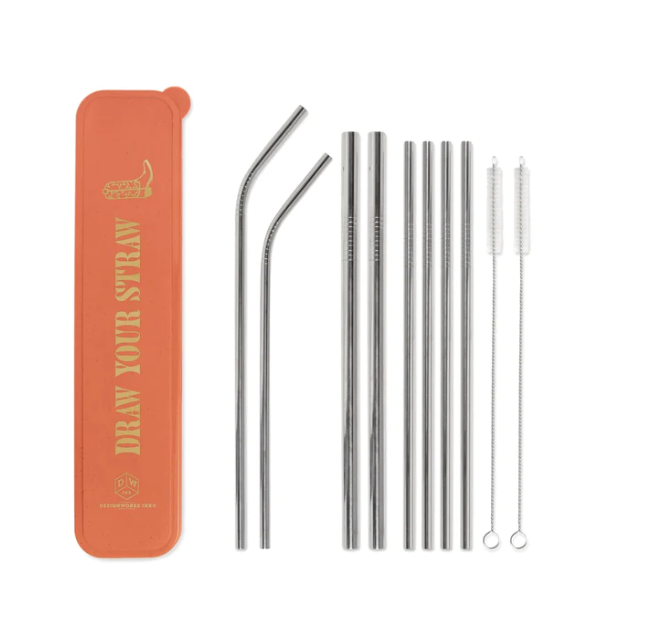 Stainless Steel Natural Straw Set - Draw Your Straw – Wileaway