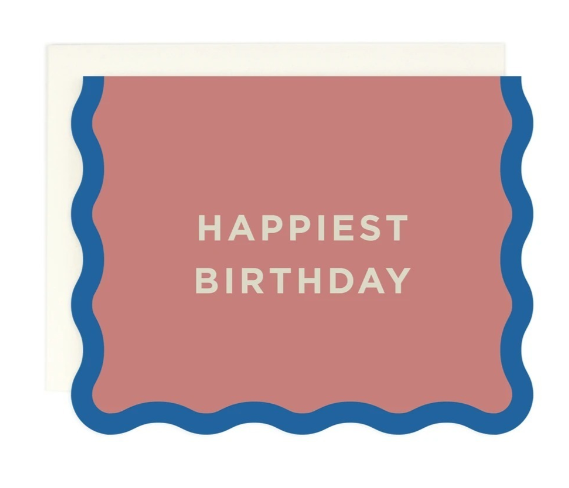 Happiest Birthday - Wave Edge Card – Wileaway