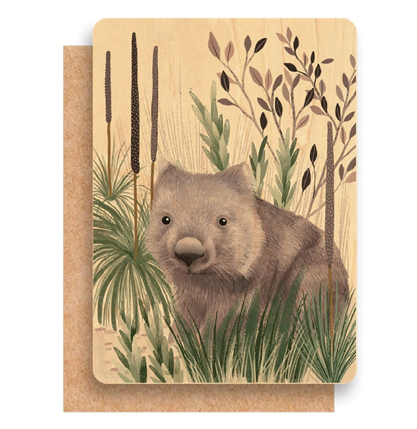 Wombat Wandering Wood Card – Wileaway