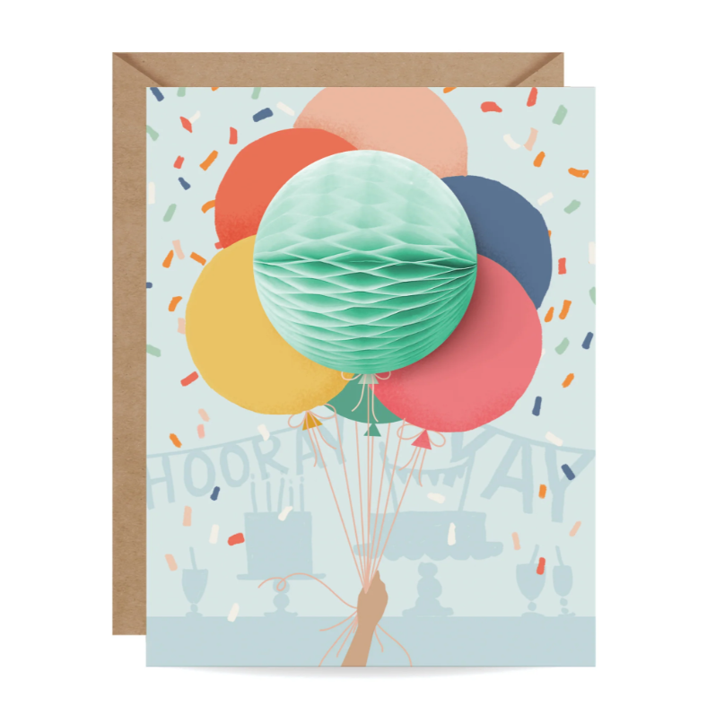 Pop-Up Balloon Bunch Card