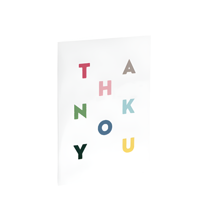 Thank You Block Letters Card
