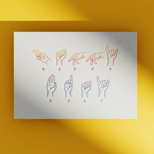 Happy B'Day ASL Card – Wileaway