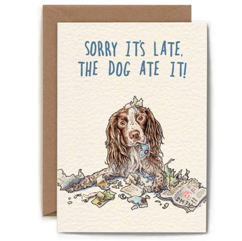 Sorry It's Late Spaniel Card – Wileaway