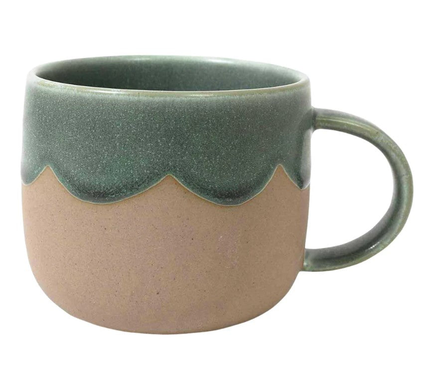 Scallop Set of 4 Mugs - Moss