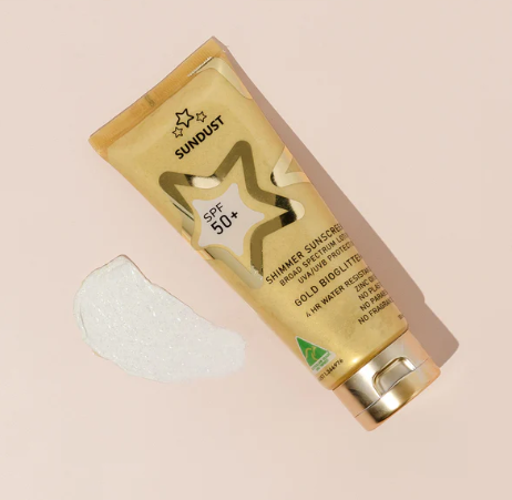 Gold Shimmer Sunscreen SPF50+