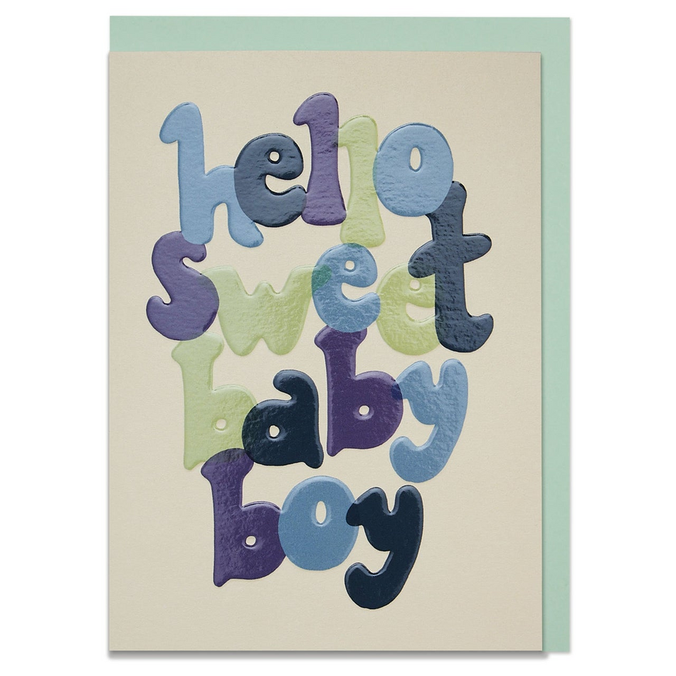 Hello Sweet Baby Boy Card – Wileaway