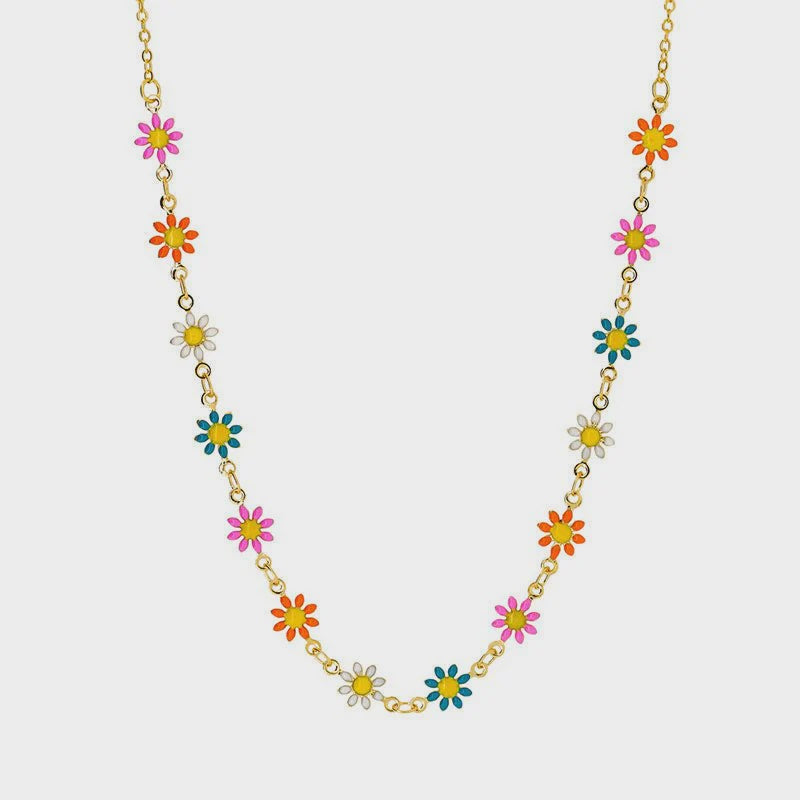 Daisy Chain Necklace, Mixed - Gold – Wileaway