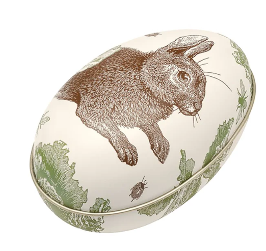 Rabbit & Cabbage Egg Shaped Tin